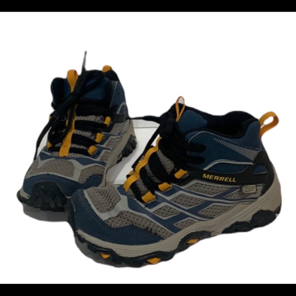 Merrell | Shoes | Merrell Moab Mid Waterproof Hiking Boots 1m Kids ...